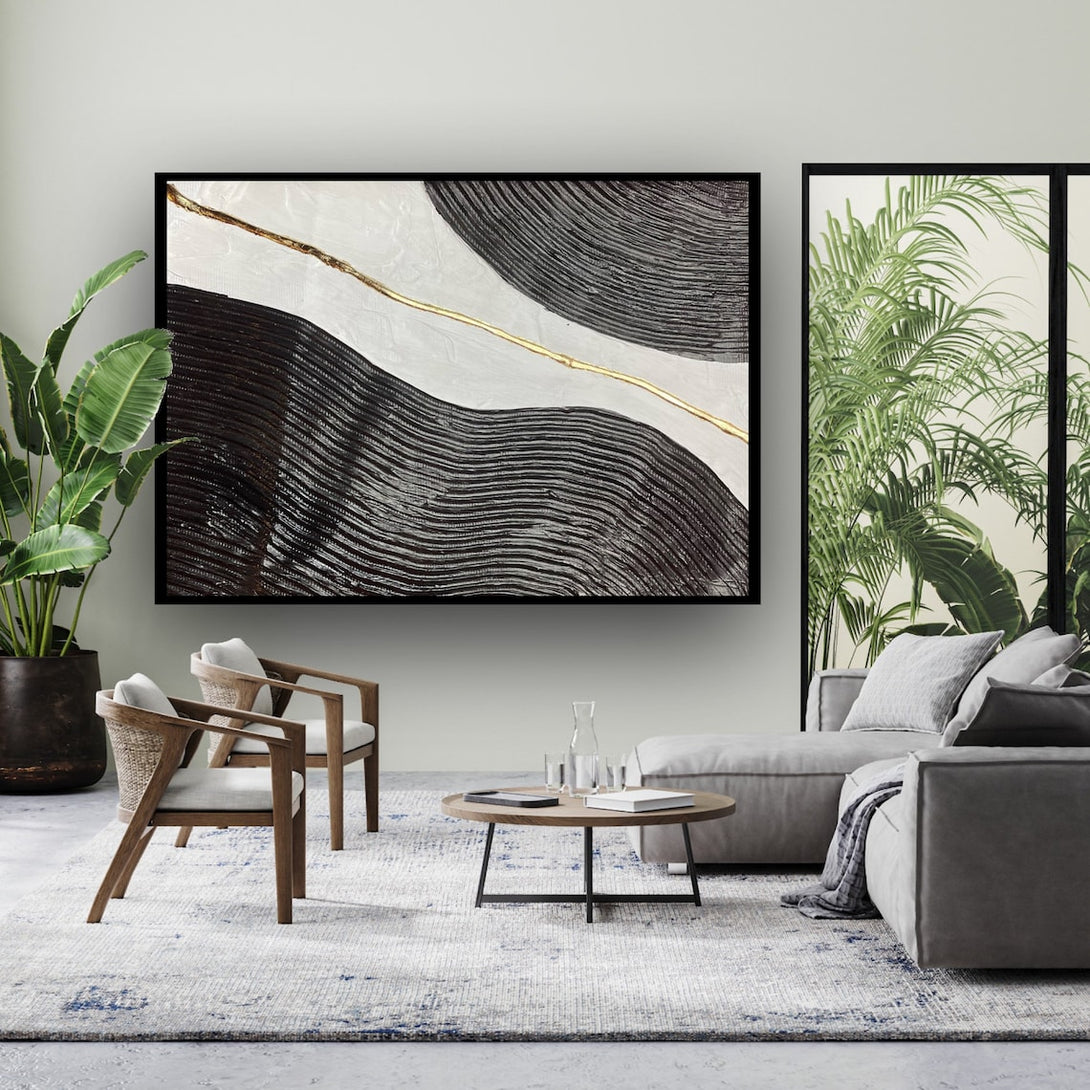 Golden Zenith Abstract Art – Acousart