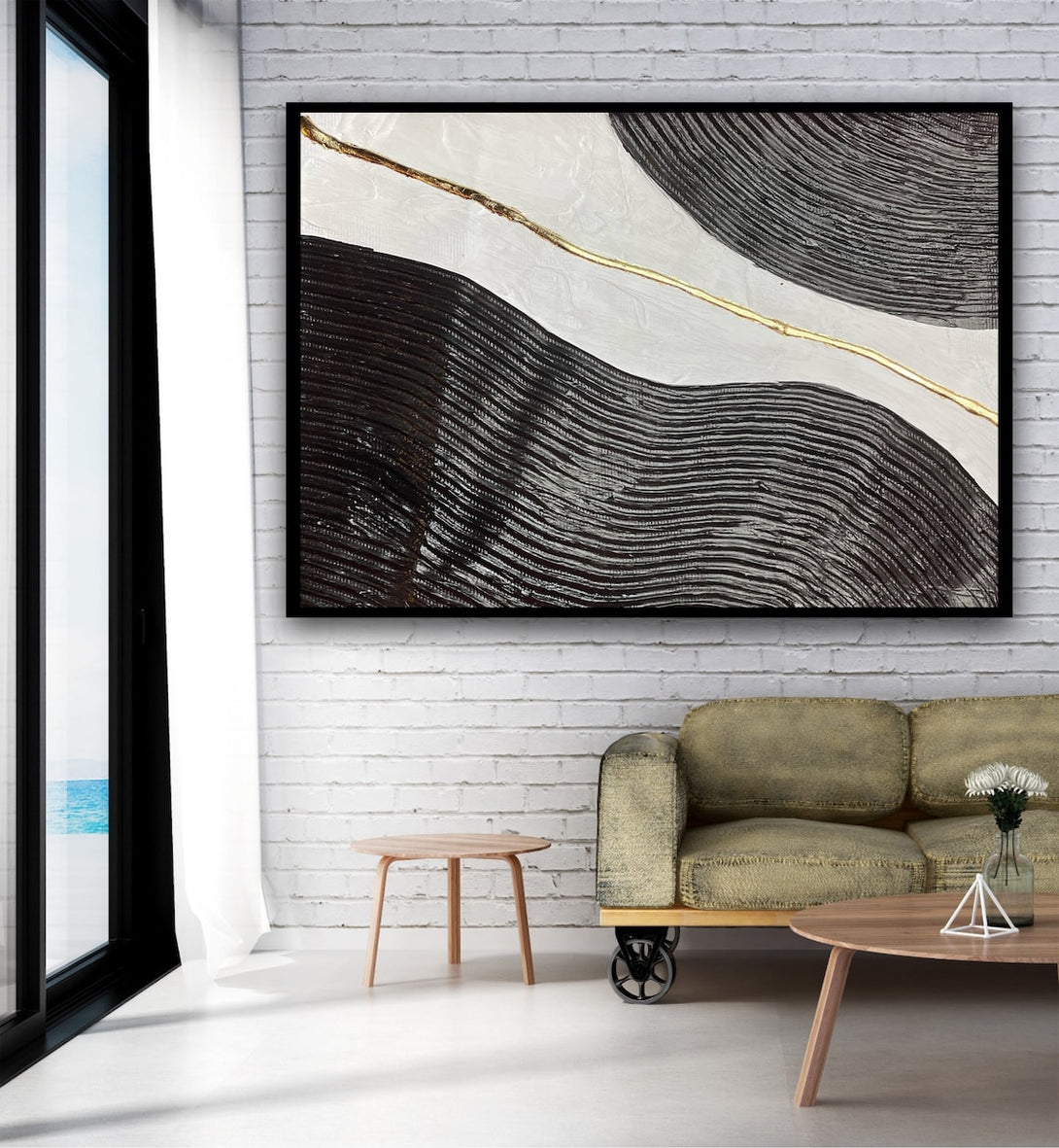 Golden Zenith Abstract Art – Acousart