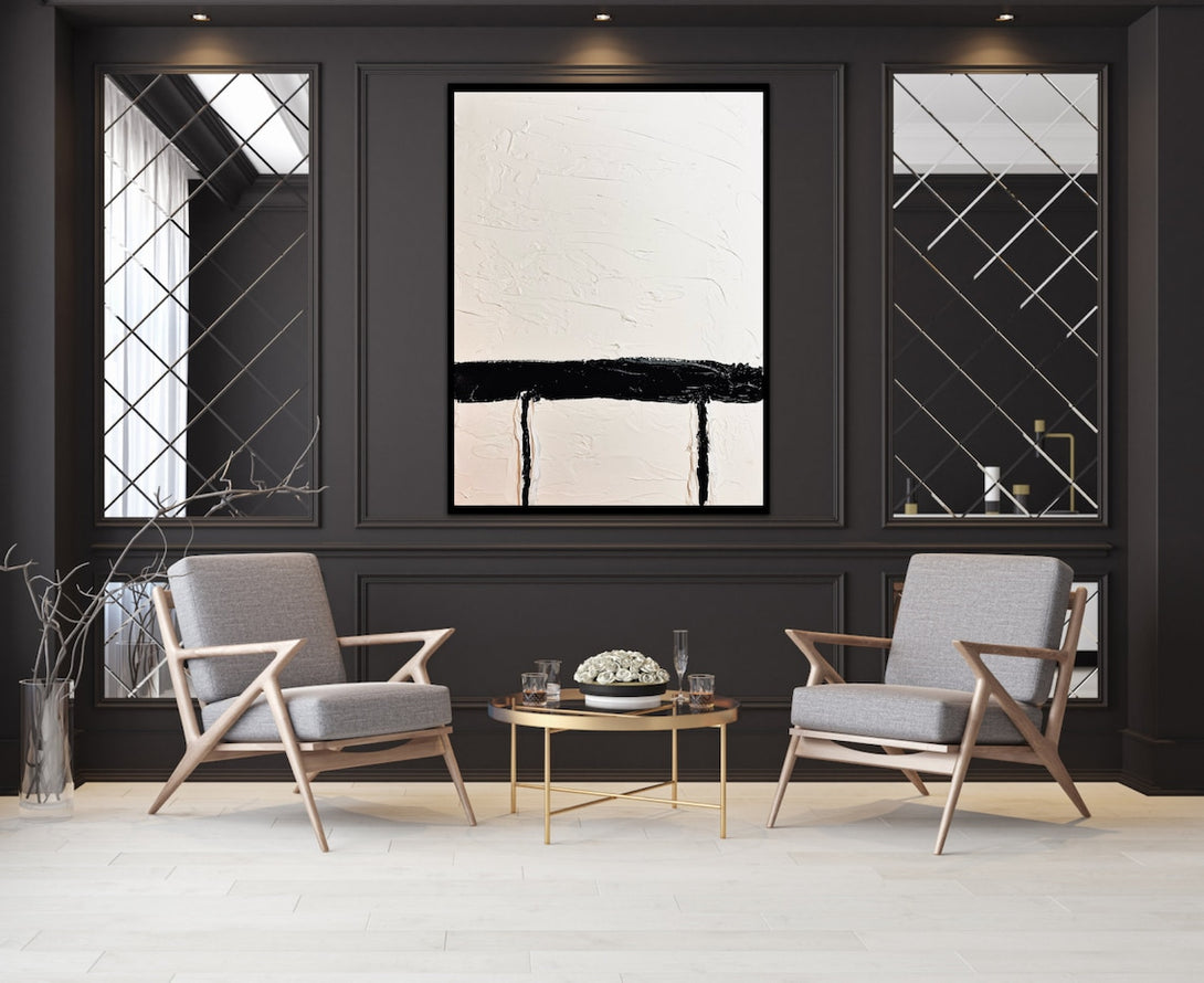 Modern Abstract Oil Painting | Horizon Line Art Decor – Acousart