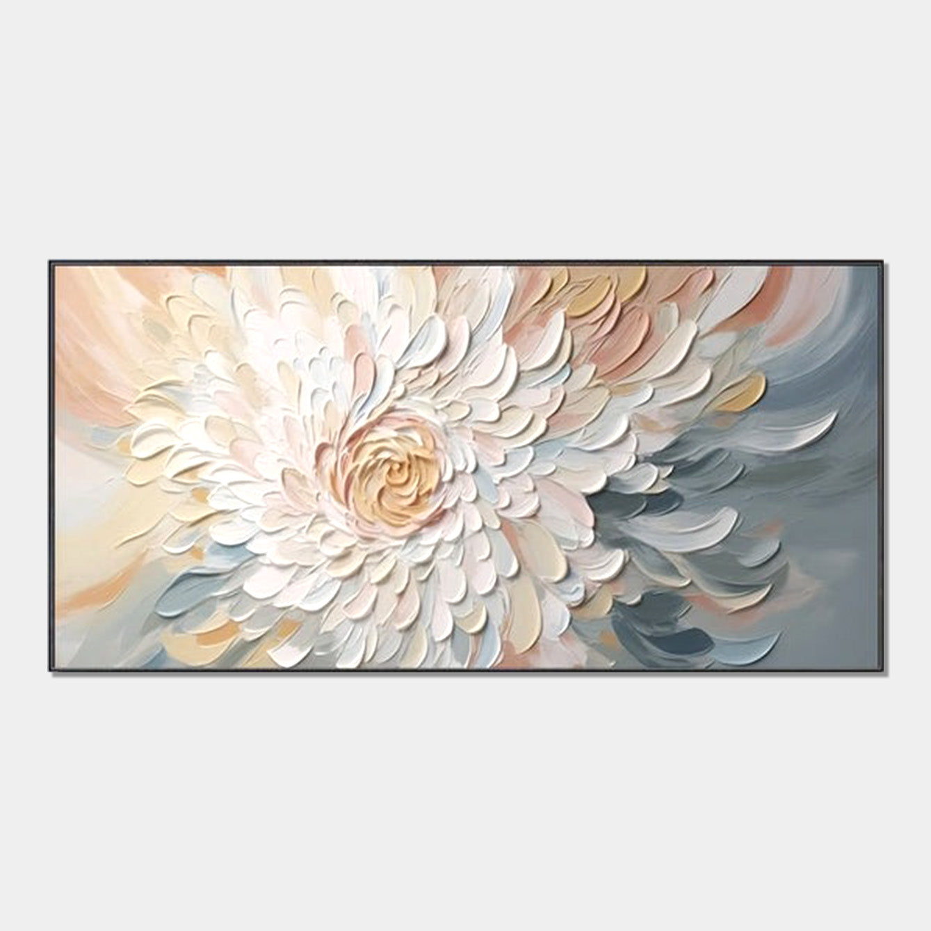 Chrysanthemum Whisper Art - Luxurious Floral Oil Painting for Elegant ...