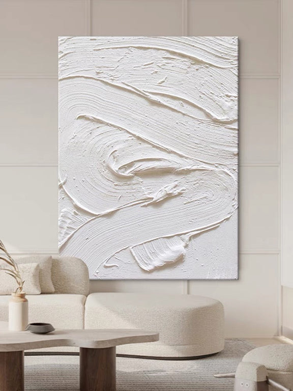 White Textured Oil Painting – Acousart